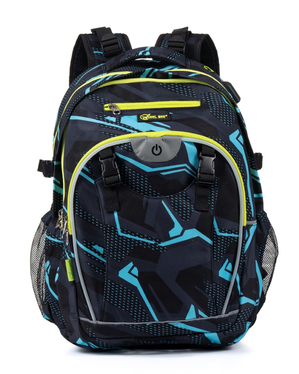 LED backpack GENERATION Z - Abstract blue | Wheel Bee-Bee Seen-Bee Safe